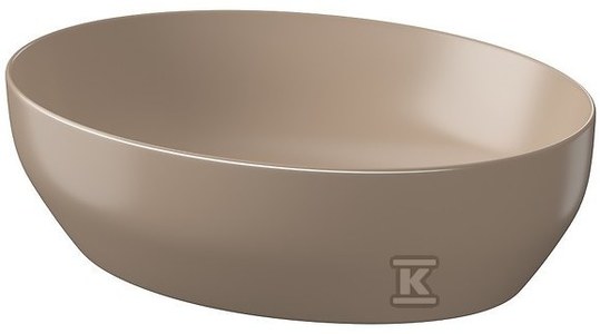 Umywalka nablatowa larga elipsa (50x38) brązowy MAT BOX K677-052 ...