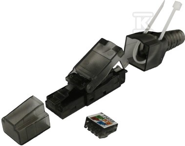 Wtyk RJ45 UTP kat.6A 10G POE+, MPTL, beznarzędziowy na "gruby" drut 22 ...