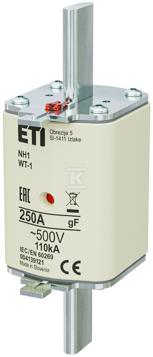 Fuse link - NH1/WT-1 gF 250A/500V - quick 004139121 - Onninen Wholesale