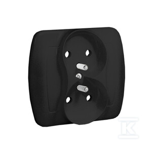 Double grounded socket with childproof shutters, Σ16A, 250V~, screw ...
