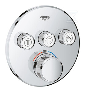 Grohtherm SmartControl Thermostatic mixer for controlling the three ...