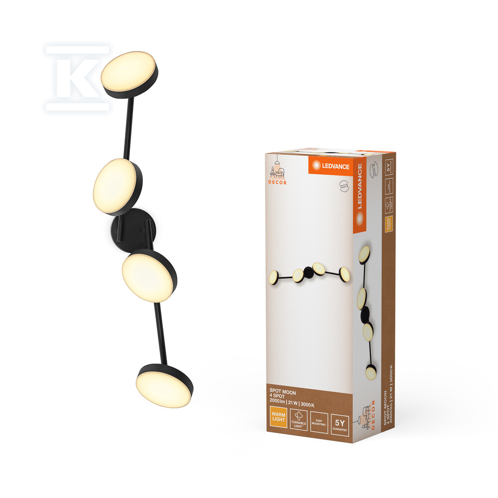 Oprawa LED DECOR SPOT MOON 4Spot 21W 830 Black 4058075841529 ...