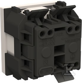 Gniazdo z bolcem, przesłonami 2P+Z Zenit biały N2287.6 BL 2CLA228760N1101 - Hurtownia Onninen