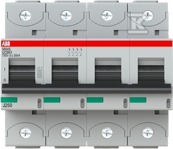 Wyłącznik nadmiarowo-prądowy, 4P, charakterystyka UCB, 63A, 50kA, AC/DC | S804S-UCB63 ...