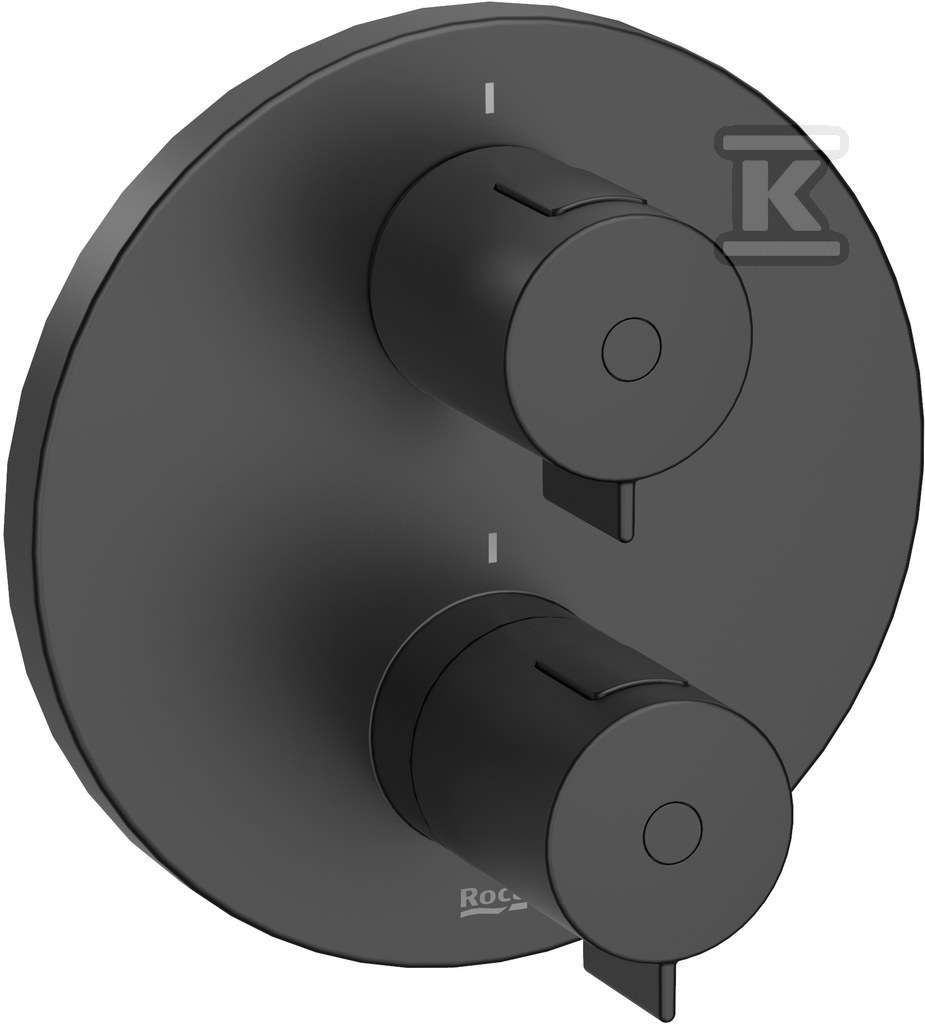 Bateria termostatyczna wannowo-prysznicowa T-500 podtynkowa czarny mat ...