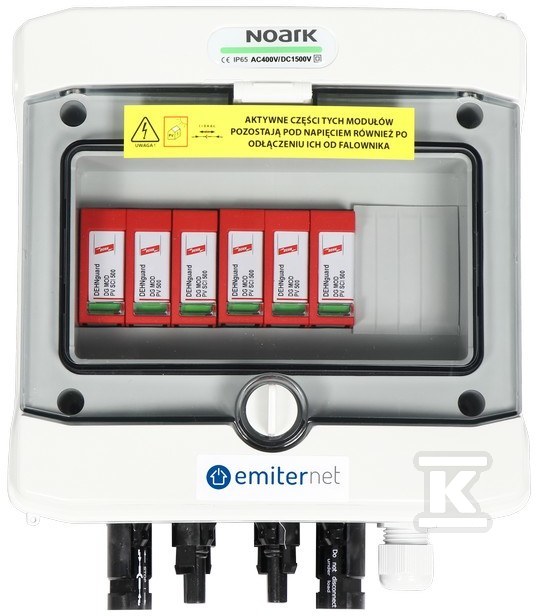 Hermetic switchgear EMITER with DC Dehn 1000V type 2 surge arrester, 2x ...