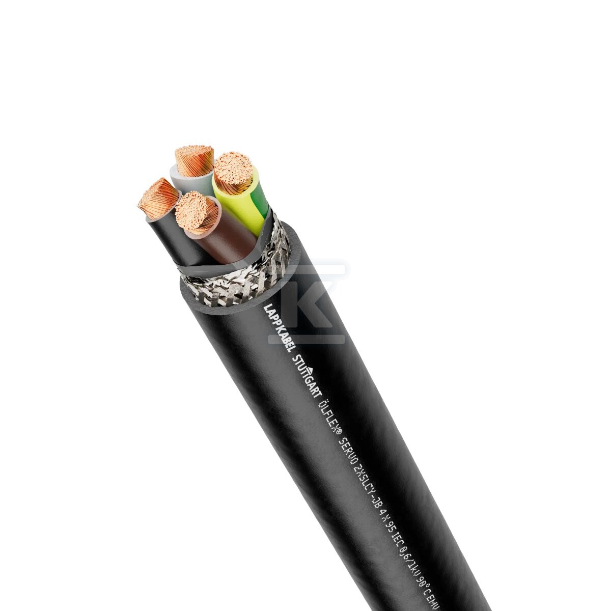 Przewód do falowników ÖLFLEX® SERVO 2XSLCY-JB 4G70, 0,6/1 kV, Giętki ...