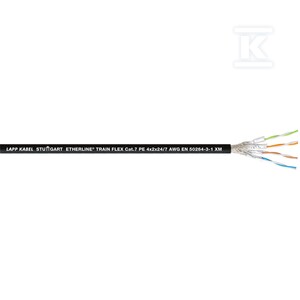 Przewód Ethernet ETHERLINE® TRAIN FLEX Cat.7 4x2x24/7 PE, 48 V, Giętki ...