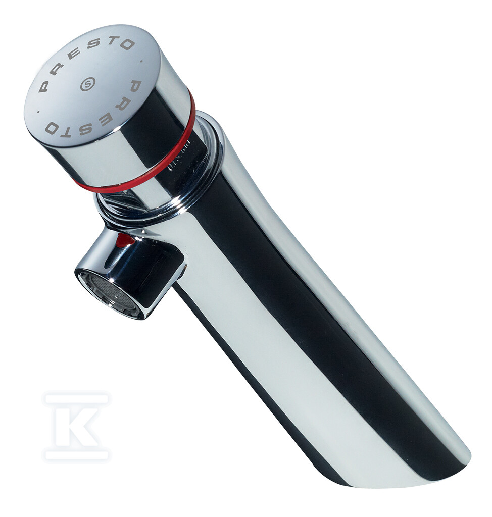 Zawór umywalkowy stojący, woda ciepła 15sek, z antyblokadą, PRESTO NEO ...