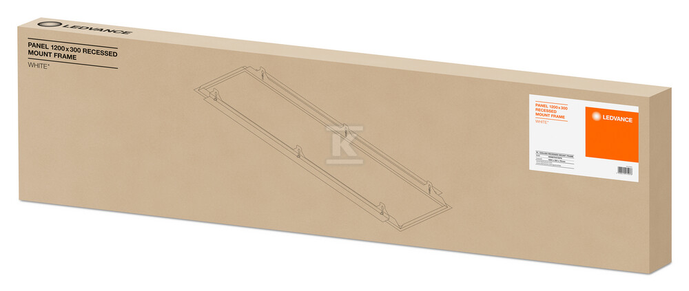 Ramka montażowa w zabudowie do panelu LED 1200X300 RECESSED MOUNT FRAME ...