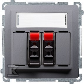 2-way speaker socket with labeling field (module). Wire cross-section ...