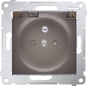 Plug socket for IP44 version with shutters with frame gasket (module ...