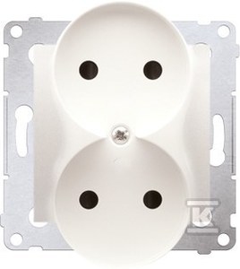 Socket outlet without grounding with shutters double for NATURE FRAMES ...