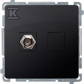 Single "F" type antenna socket (module), Basic module matte graphite BMAF1.01/28 - Onninen Wholesale