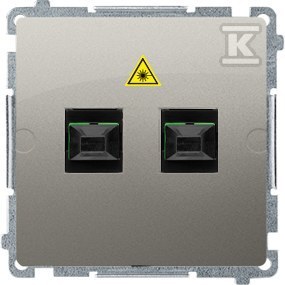 Gniazdo światłowodowe / optyczne podwójne SC/APC (moduł), satynowy, BASIC MODUŁ BMGS2.01/29 ...