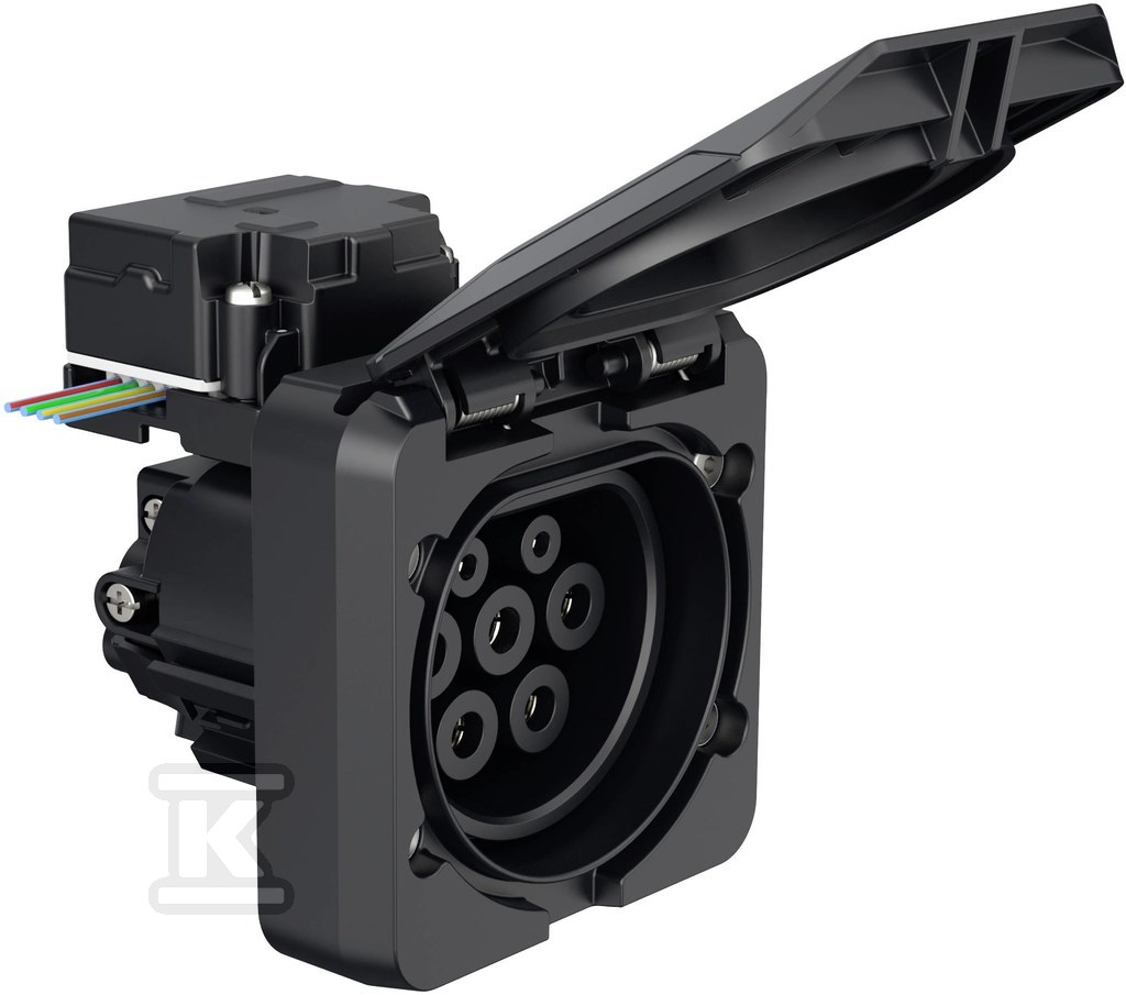 Type 2 panel socket for charging electric vehicles in accordance with ...