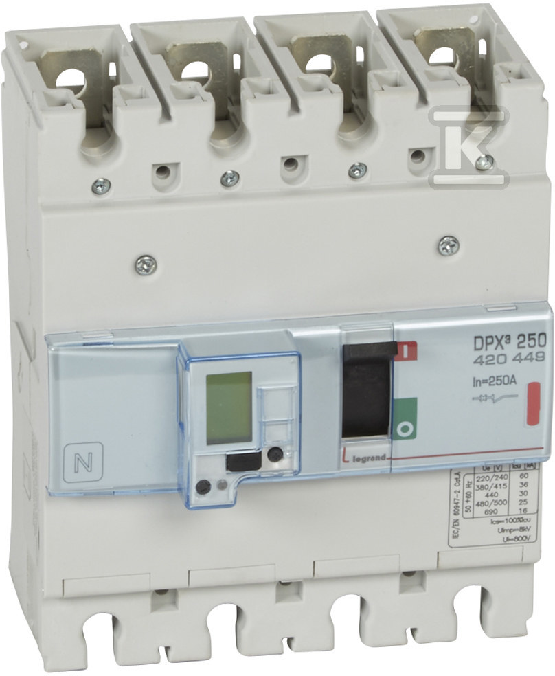 Power circuit breaker with electronic trip unit with measurement ...