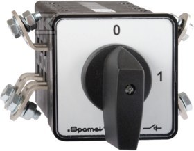 Rotary switch, 1-0-2, 1-pole, flush-mounted, yellow-red knob SK125-2.43147\P04 - Onninen Wholesale